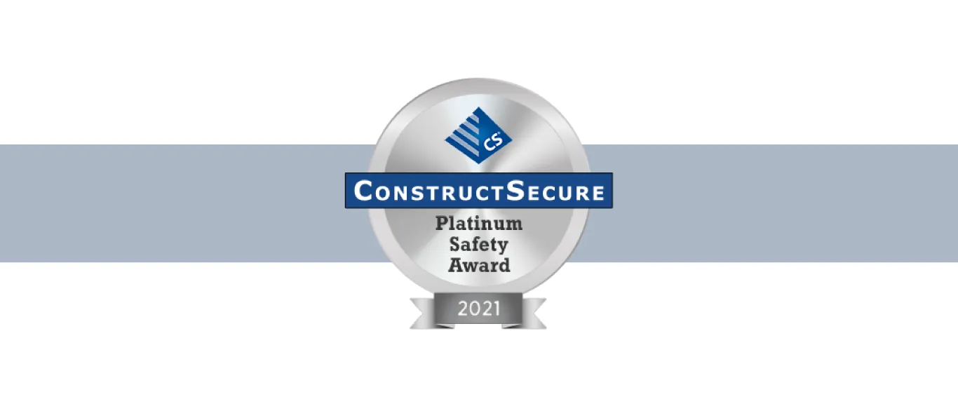 Bottom Line Equipment - ConstructSecure Platinum Safety Award